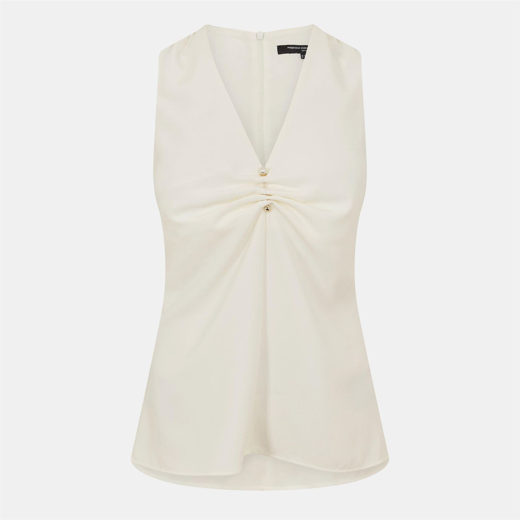 French Connection V-Neck Relaxed Fit Short Sleeve Blouse – Lovell Sports