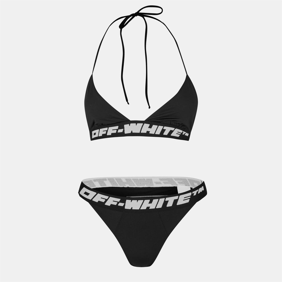 Off White Logo Print Triangle Bikini Set – Lovell Sports