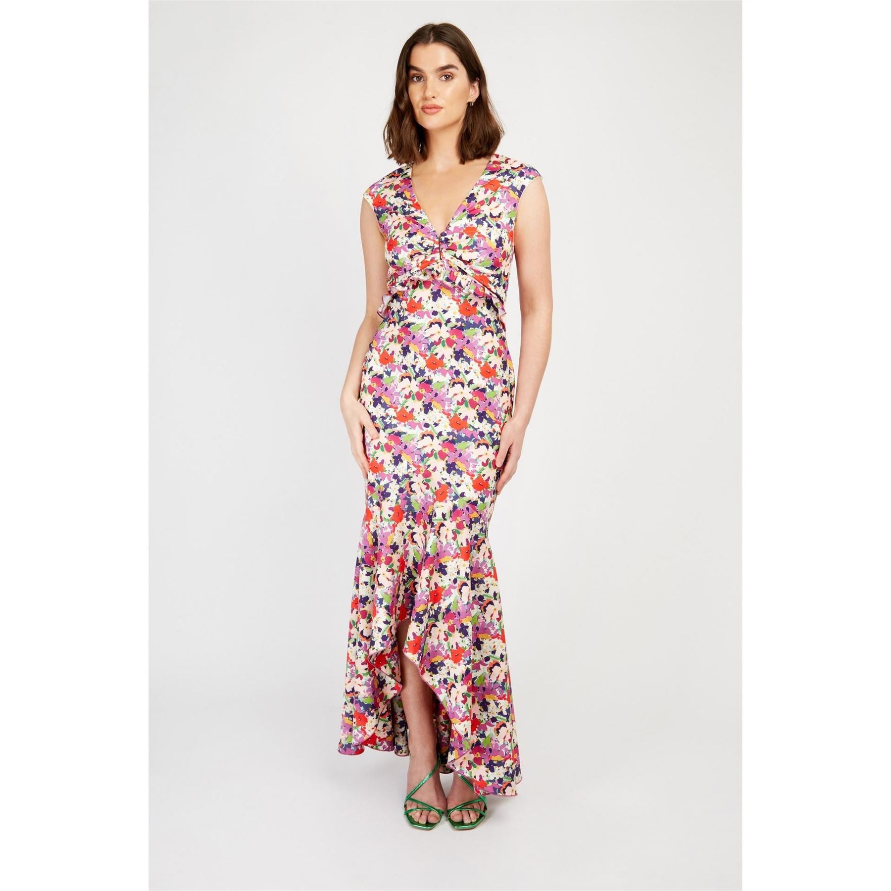 Little Mistress Little Mistress Floral V-Neck Maxi Dress – Lovell Sports