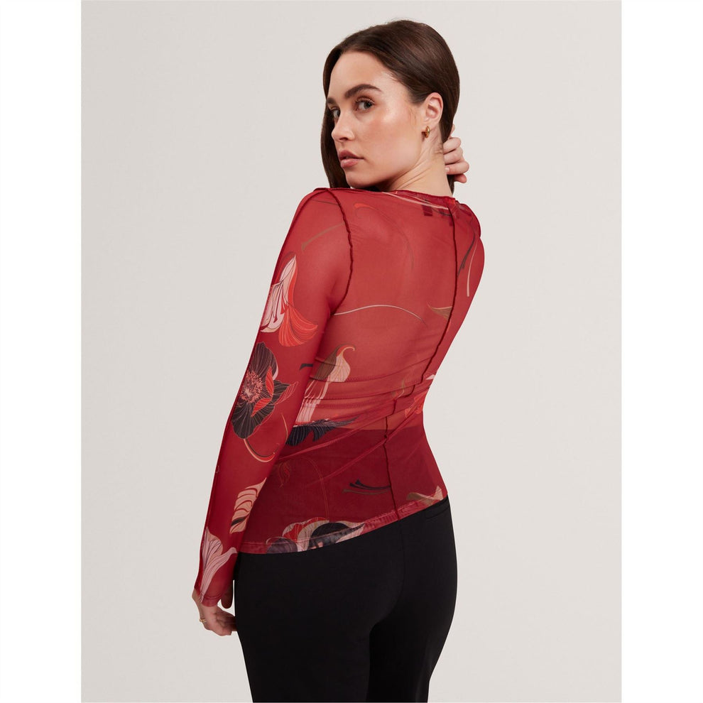 Ted Baker Slim Fit Crew Neck Long Sleeve Mesh Top – Lovell Sports