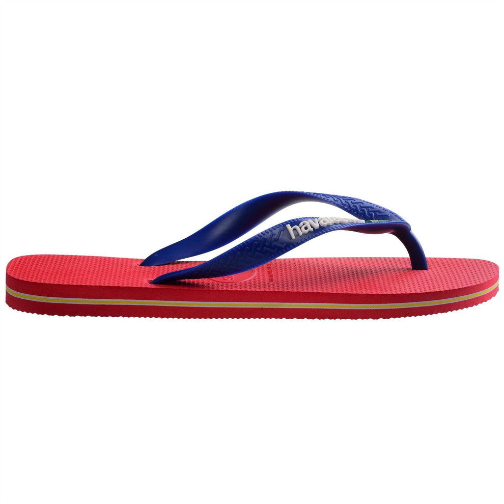 Havaianas Mens Hav. Brasil Logo Ruby Red Ruby Red Flip Flops – Lovell ...