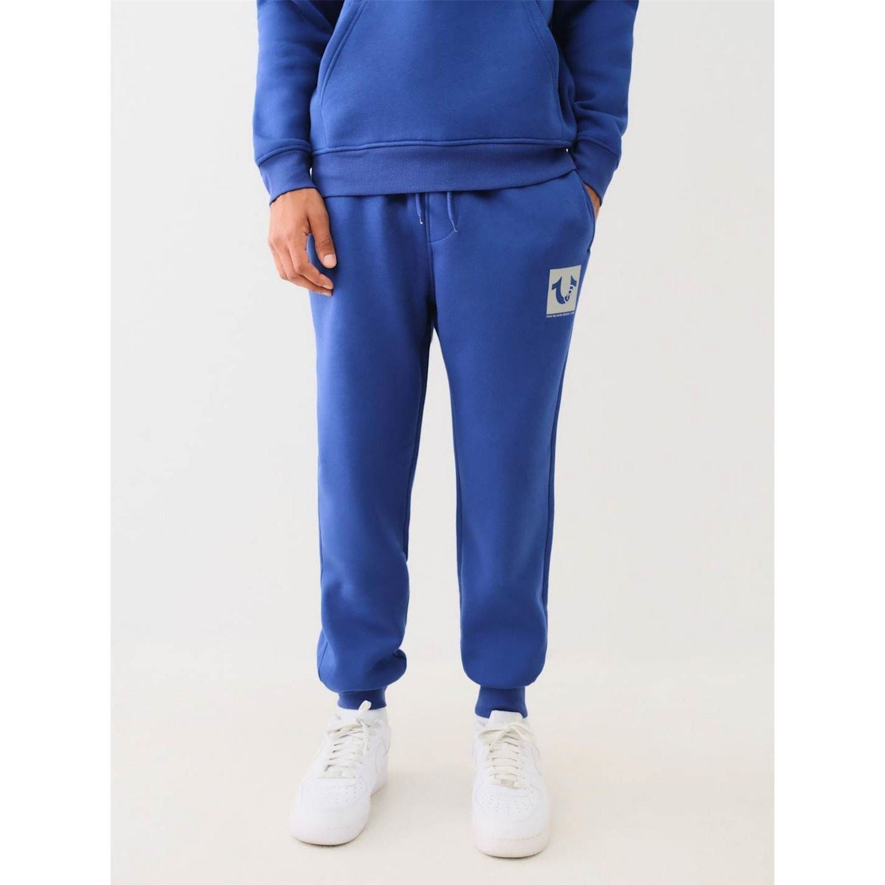 True Religion Studded Registered Icon Closed Hem Fleece Joggers ...