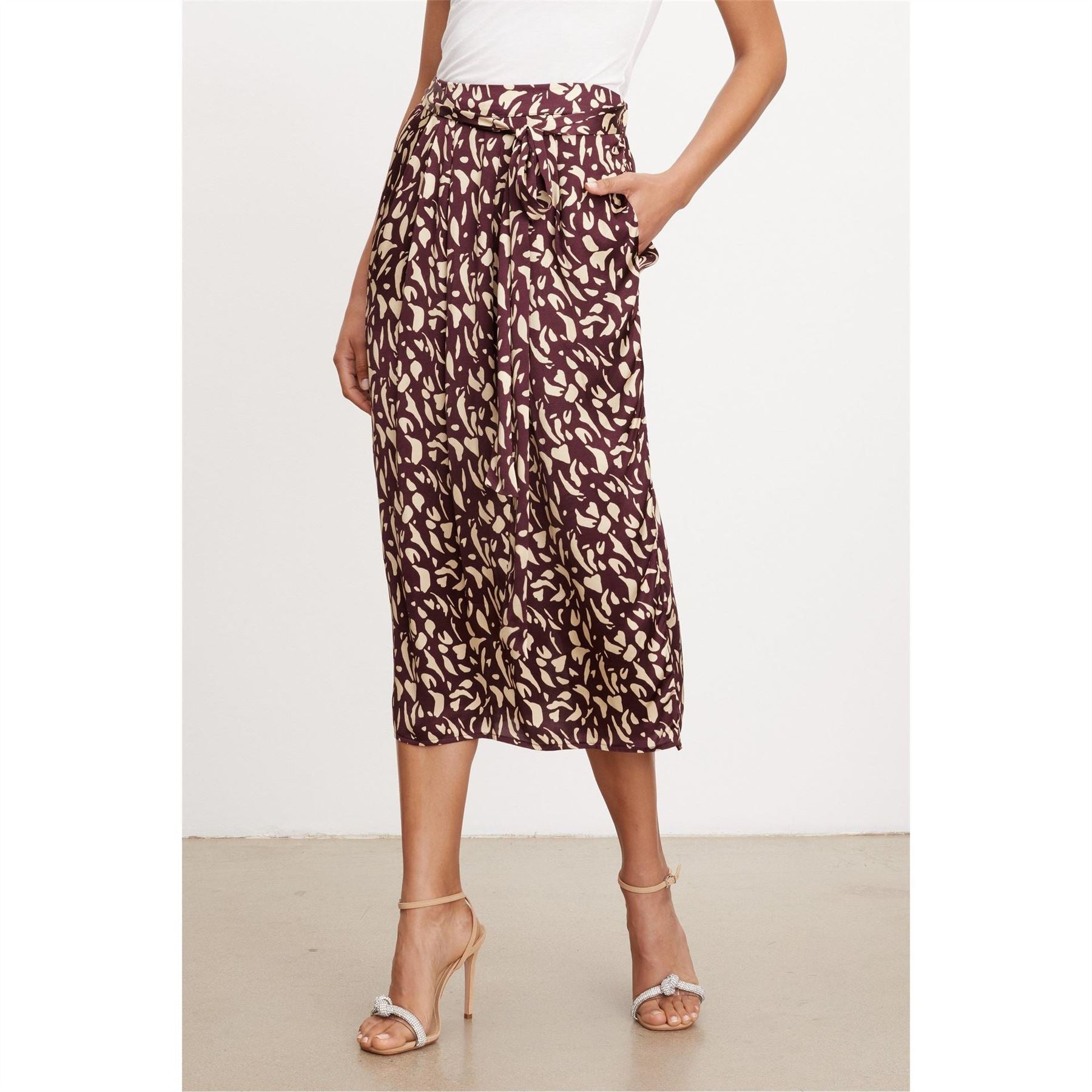 Velvet by Graham and Spencer Midi Abstract Patterned A-Line Skirt ...