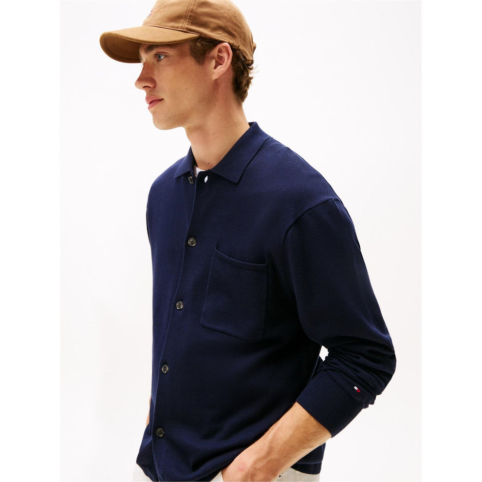 Tommy Hilfiger Solid Patterned Ribbed Cuff Overshirt – Lovell Sports