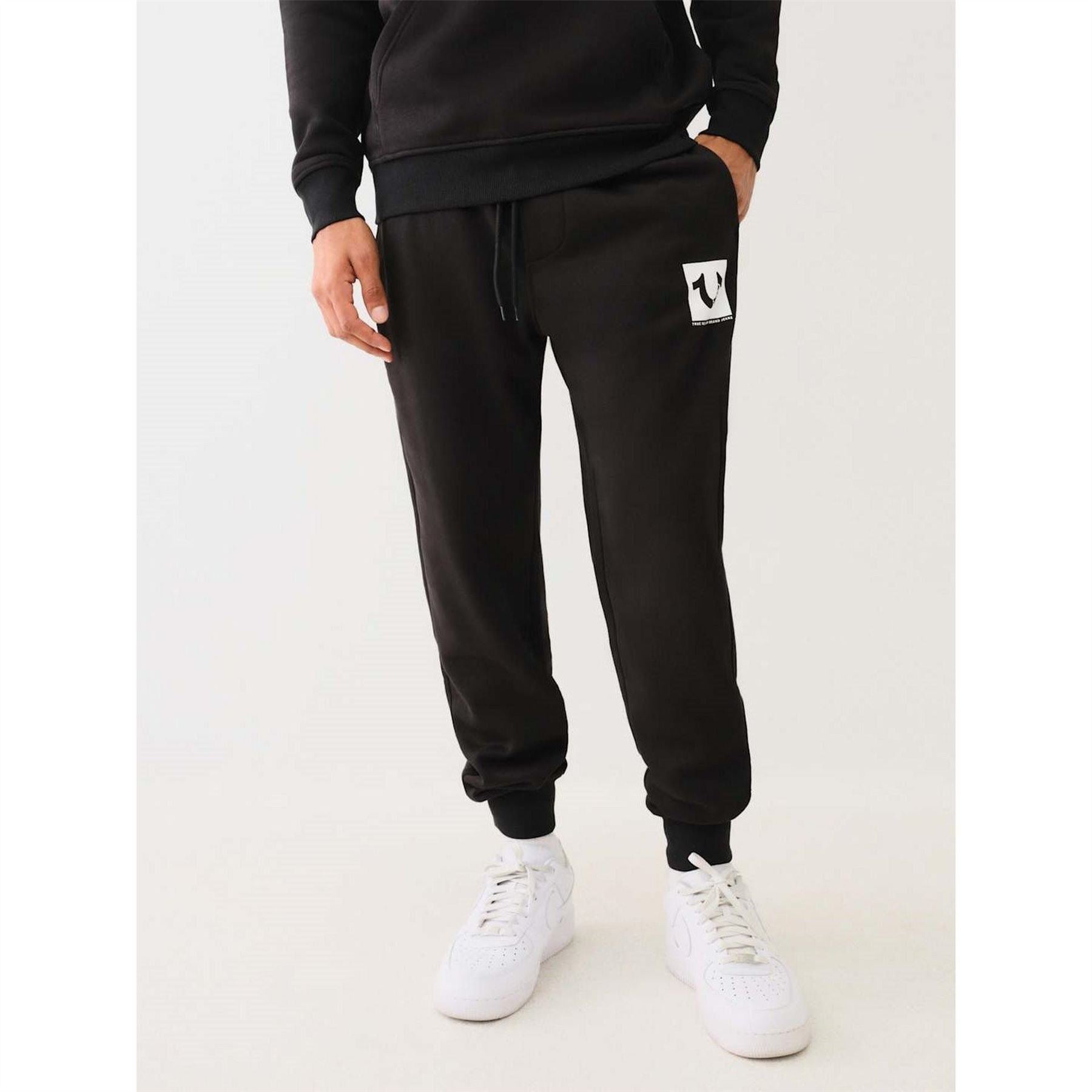 True Religion Studded Registered Icon Closed Hem Fleece Joggers ...