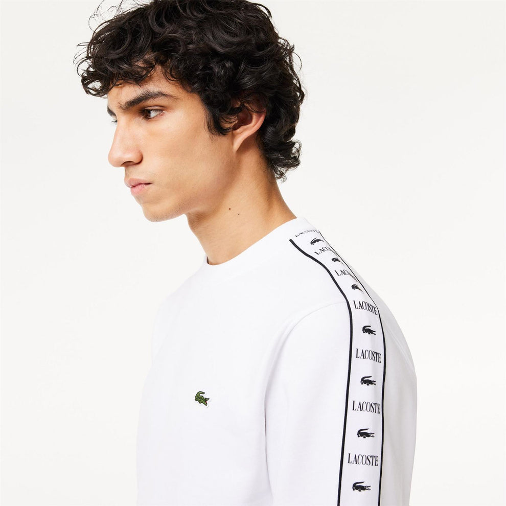 Lacoste Regular Fit Logo Print Crew Neck Sweatshirt – Lovell Sports