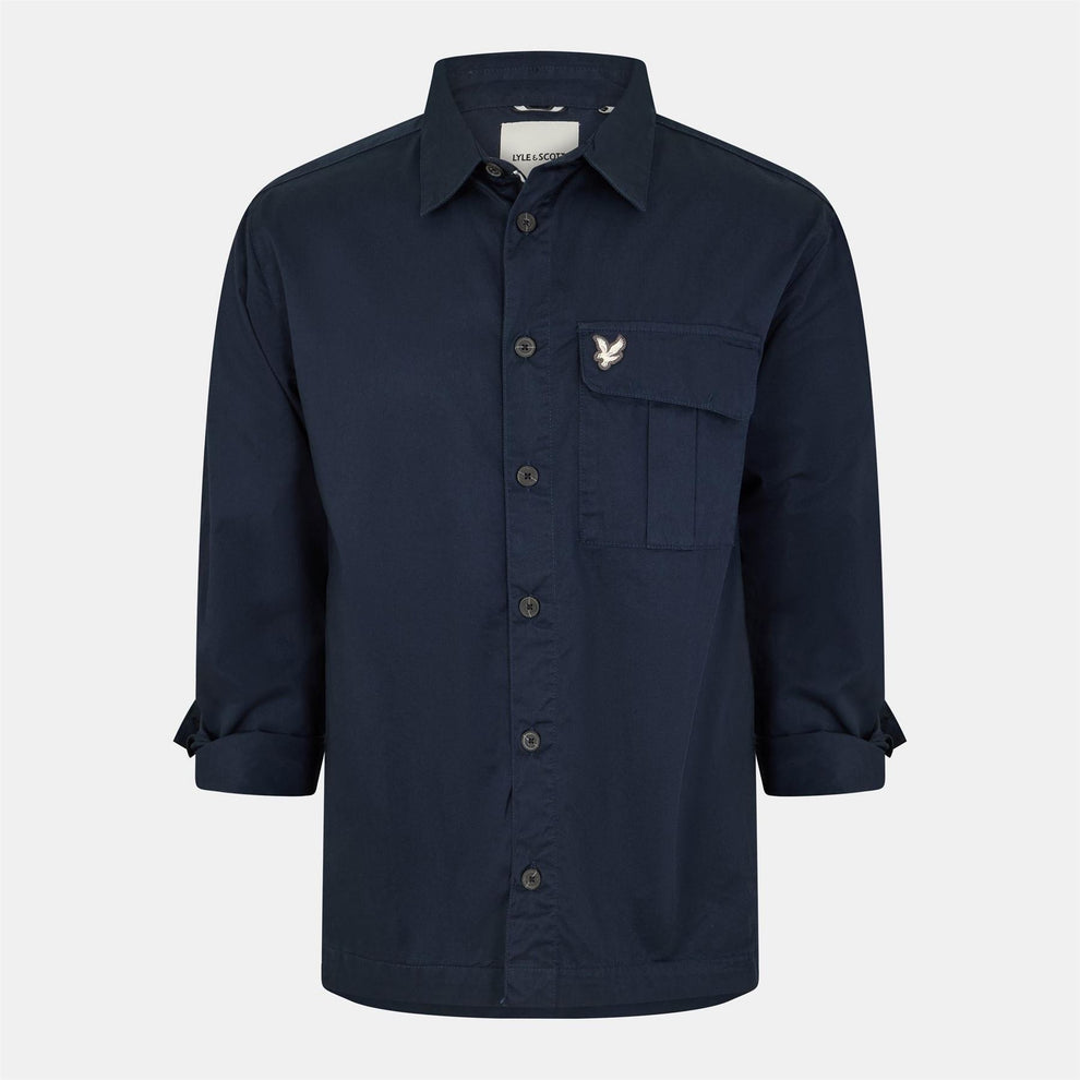Lyle and Scott Brushed Button Through Overshirt – Lovell Sports