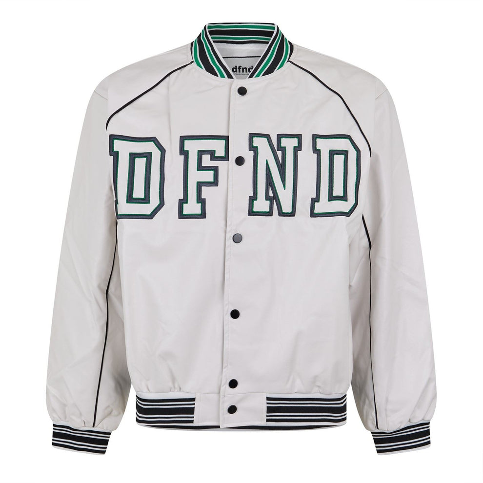 DFND London Varsity Relaxed Fit Rib Crew Neck Varsity Jacket – Lovell ...