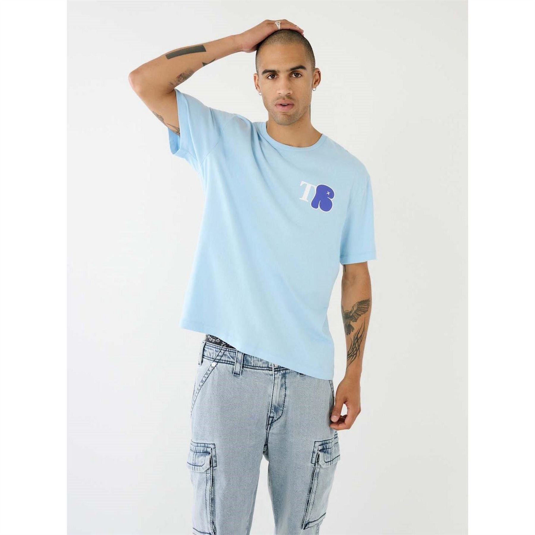 True Religion Regular Fit Logo Print Crew Neck T-Shirt – Lovell Sports
