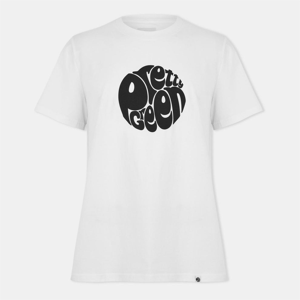 Pretty Green Regular Fit Crew Neck Lettering T-Shirt – Lovell Sports