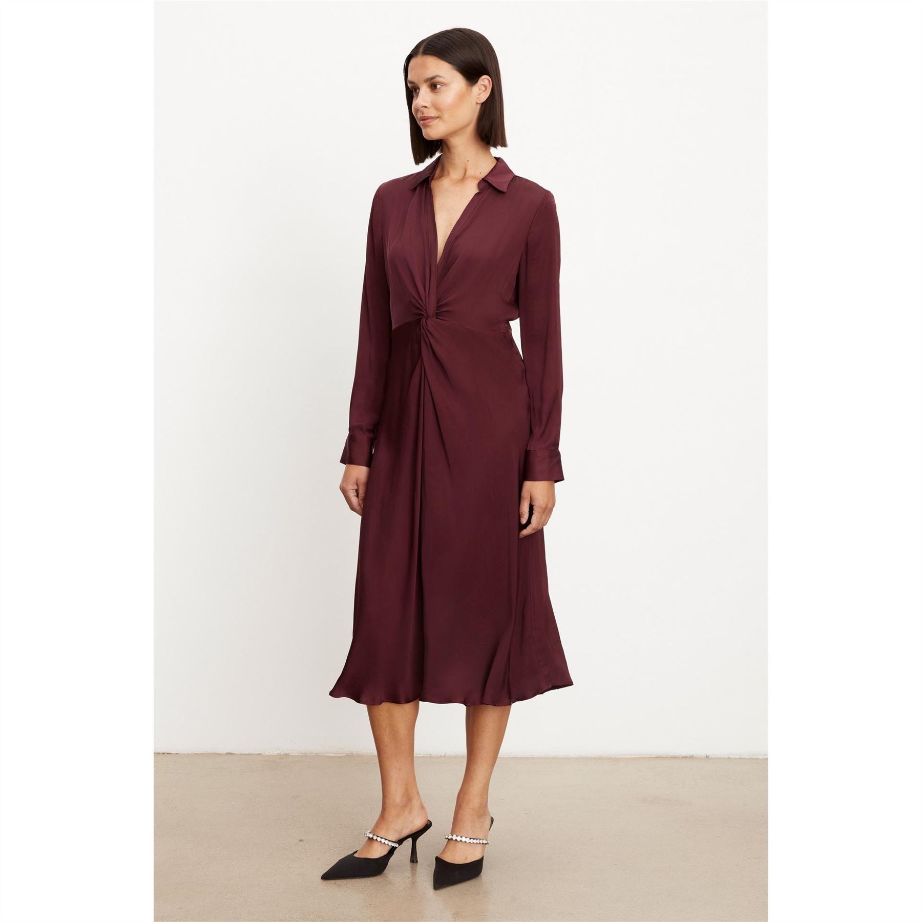 Velvet by Graham and Spencer Collared Neck Midi Shift Dress – Lovell Sports