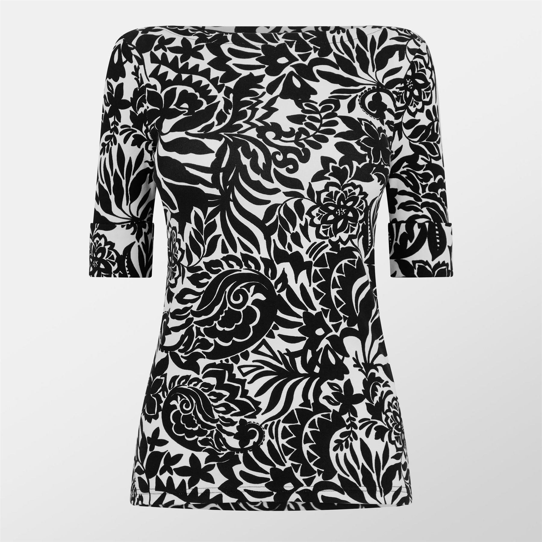 Lauren by Ralph Lauren Judy Regular Fit Boat Neck T-Shirt – Lovell Sports