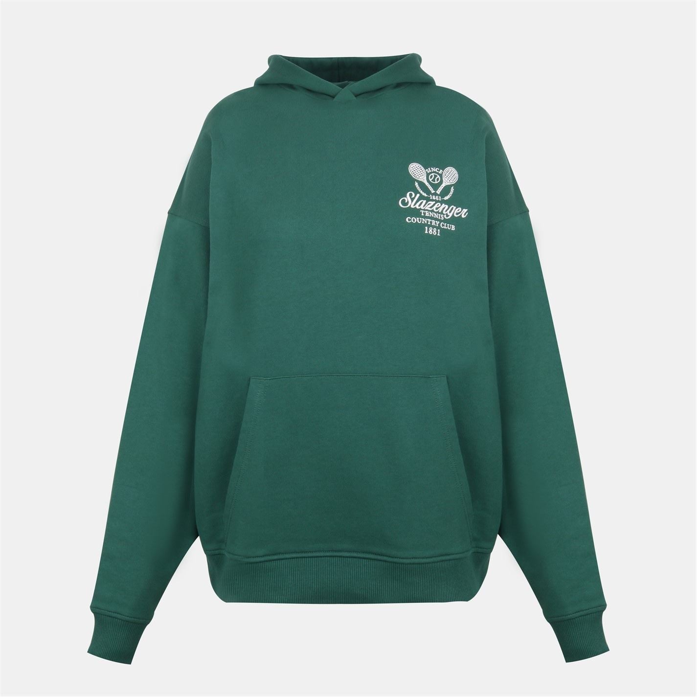 Slazenger Hooded Neck Drop Shoulder Embroidered Sweatshirt – Lovell Sports