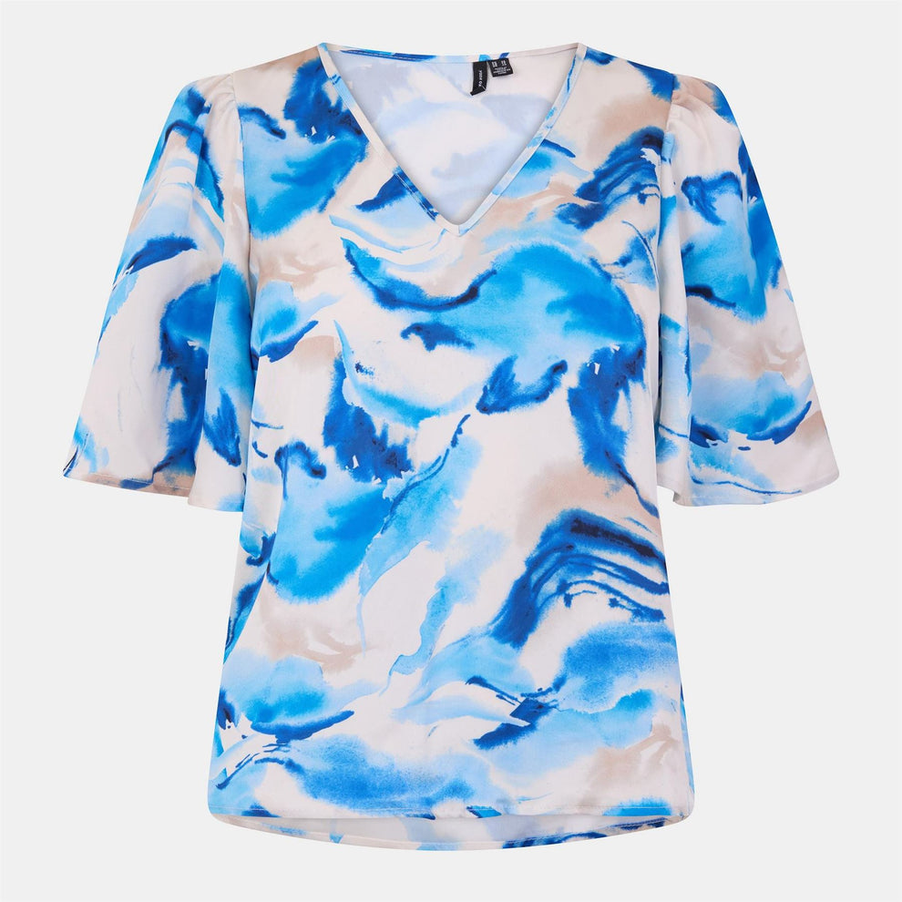 Vero Moda Vm Lovie V Neck Short Sleeve Blouse – Lovell Sports