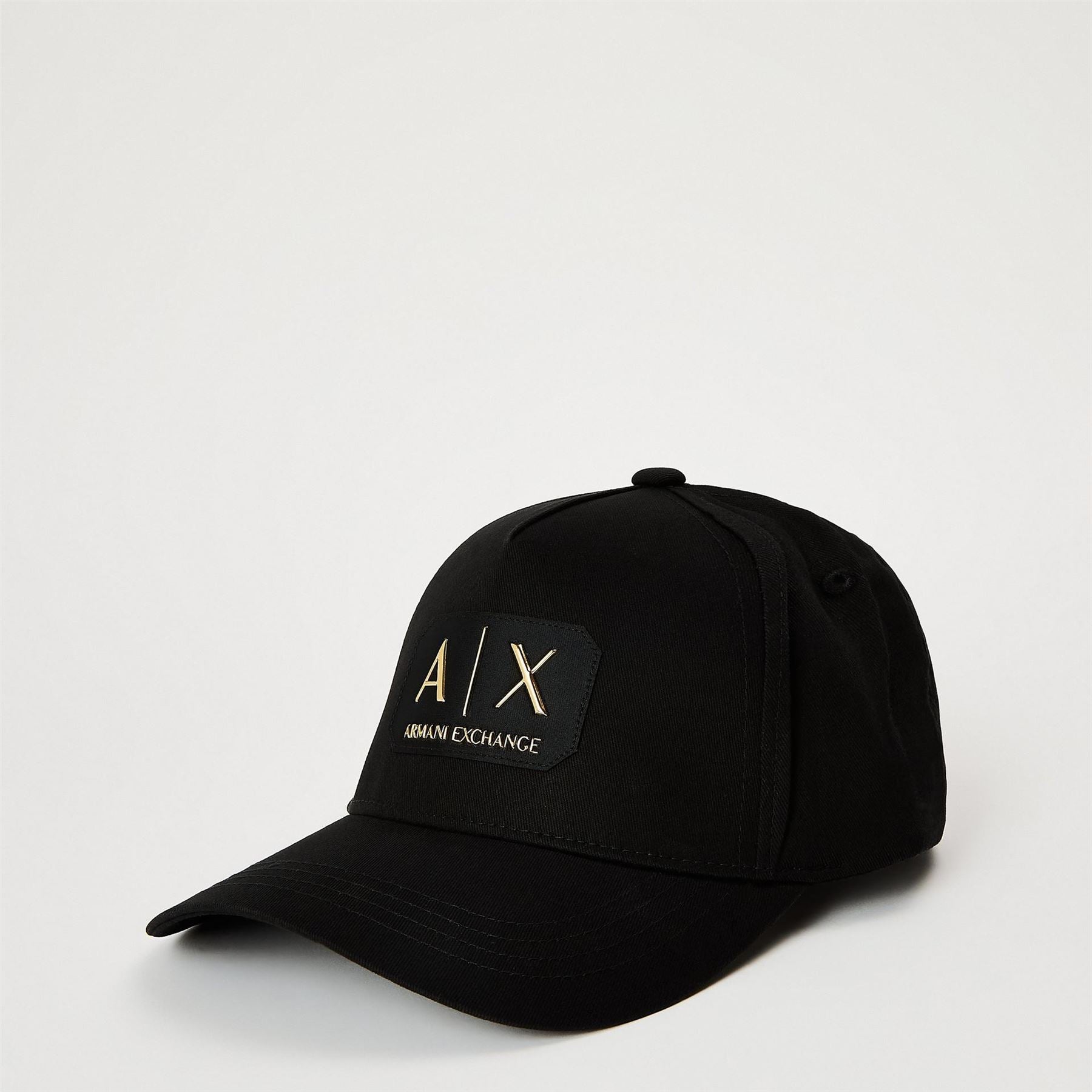 Armani Exchange Badge Logo Box Print Baseball Cap with Curved Brim ...