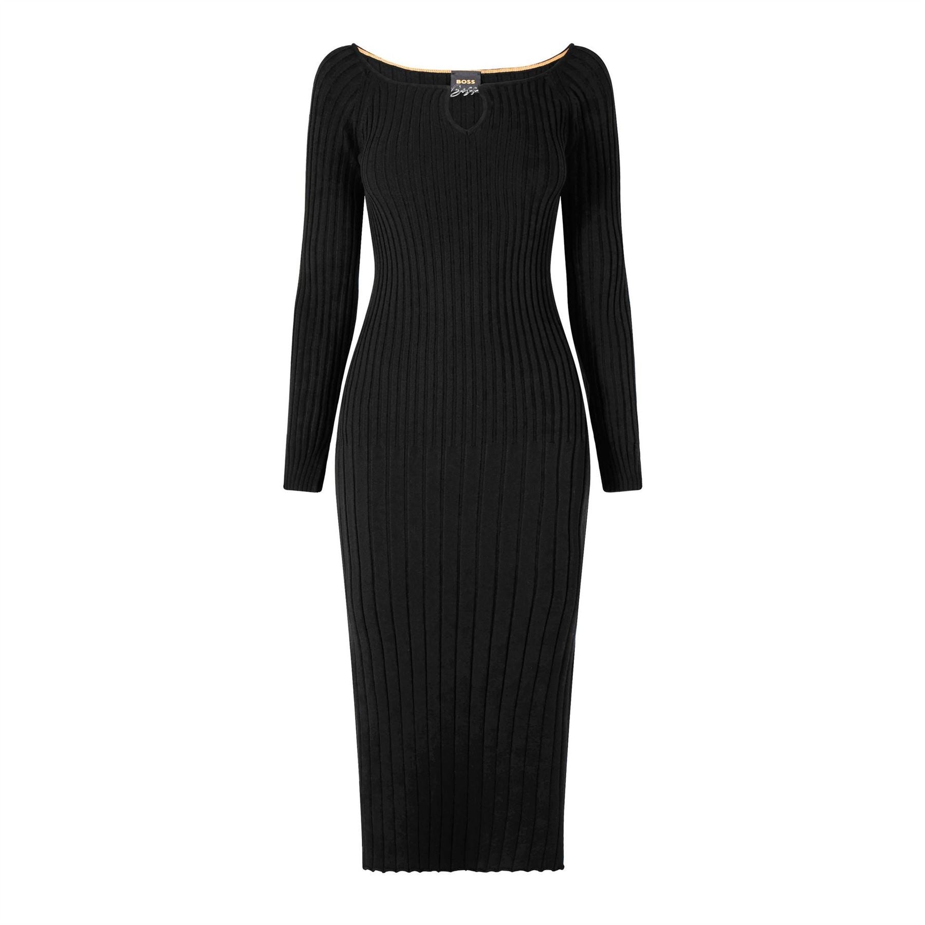 Boss C_flimt Knitted Dress, Flattering Ribbed Design – Lovell Sports