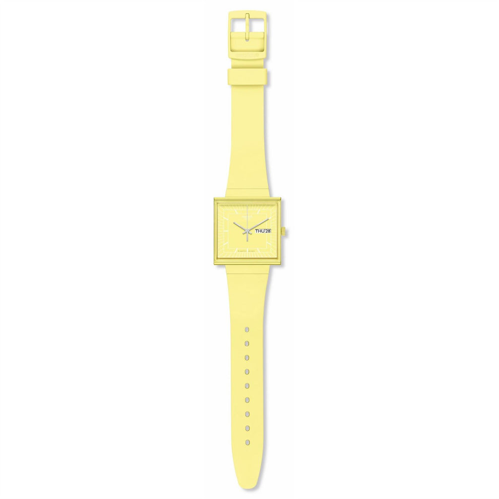 Swatch What If Lemon? Rubber Single Wrap Fashion Analogue Watch ...