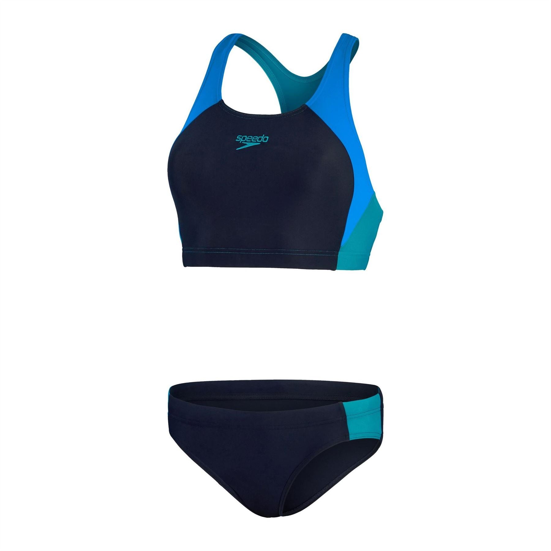 Speedo Color Block Patterned Splice Bikini Set – Lovell Sports