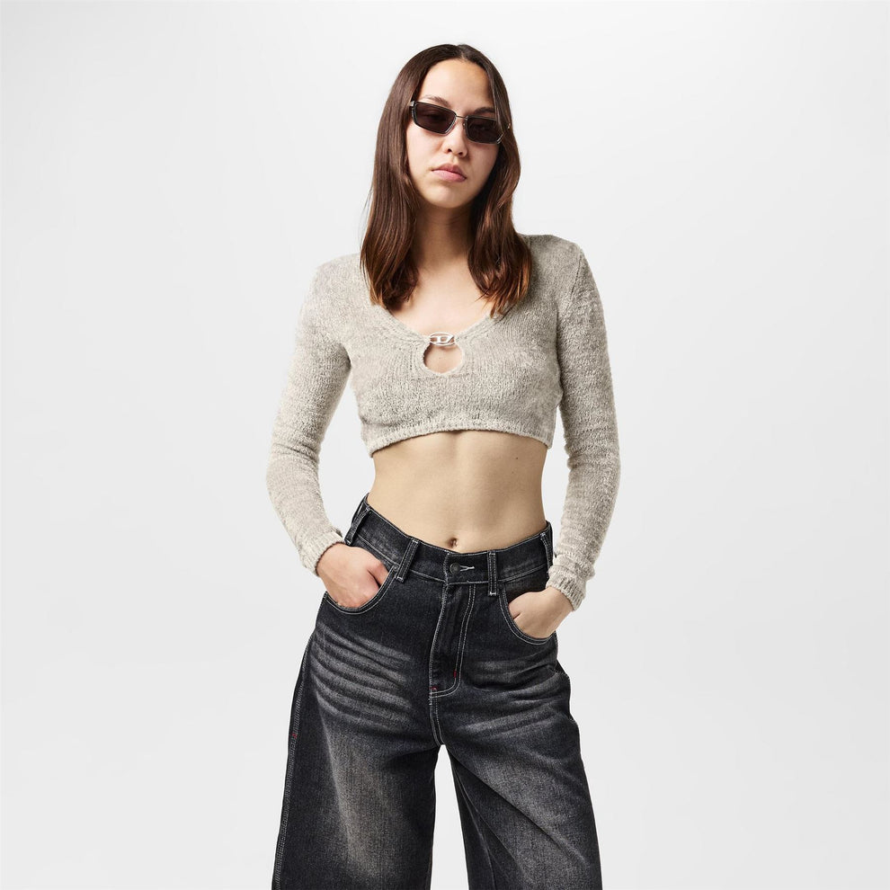 Diesel Cheryl Slim Fit Cropped Long Sleeve Sweater – Lovell Sports